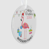 Funny Flamingo Family 2020 Covid Christmas Tree Ornament | Zazzle