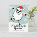 Funny Fleece Navidad Dancing Sheep Santa Christmas Holiday Card | Zazzle
