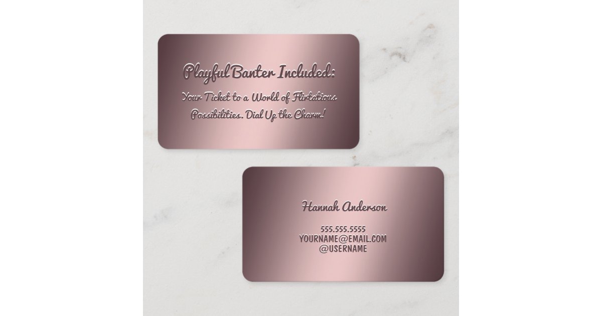 Funny Flirting Business Card | Zazzle