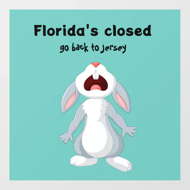 Funny Florida New Jersey Window Decal | Zazzle