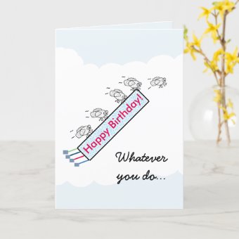 Funny Fly By Birthday Card | Zazzle