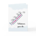 Funny Fly By Birthday Card | Zazzle