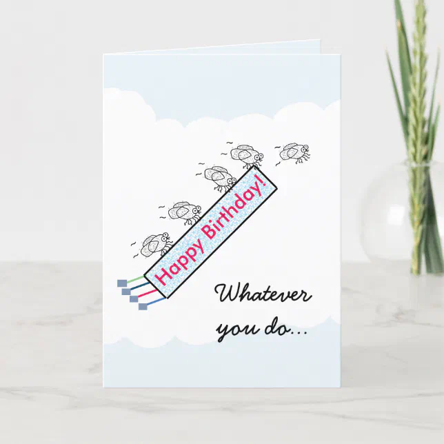 Funny Fly By Birthday Card | Zazzle