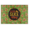 Funny Food Pun Slice Baby Retro Pizza Pattern Cutting Board | Zazzle
