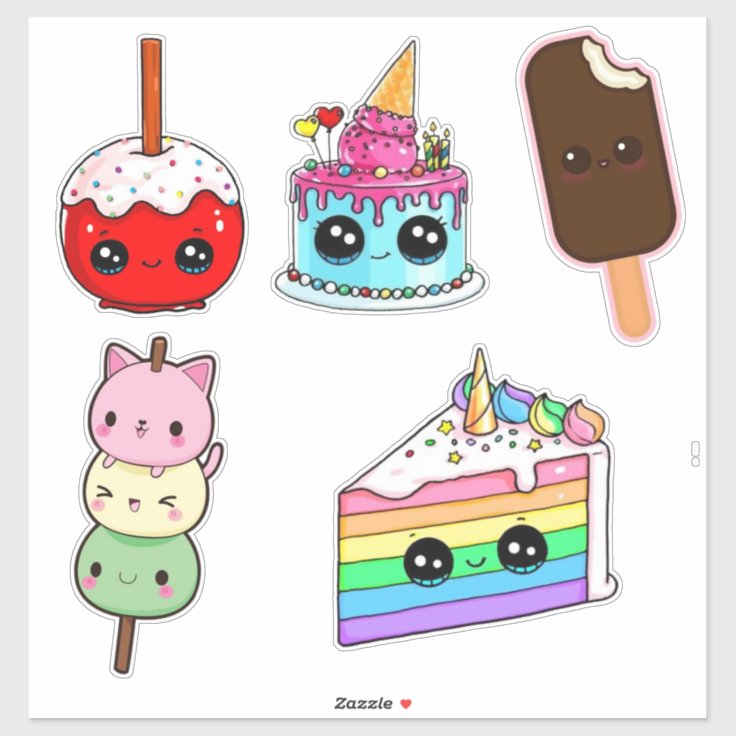 Funny food stickers | Zazzle