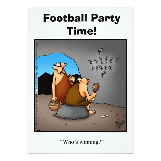 Funny Football Humor Party Invitation | Zazzle.com