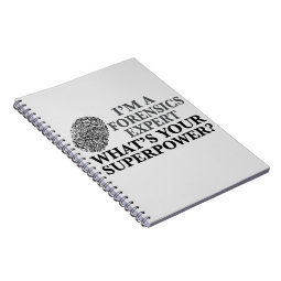 Funny Forensics Expert Notebook | Zazzle