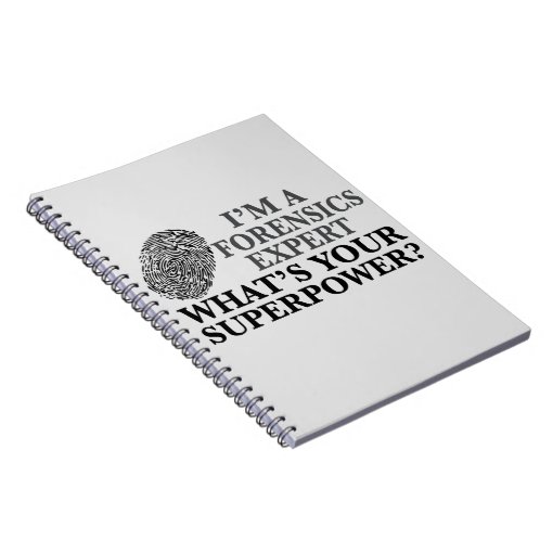 Funny Forensics Expert Notebook | Zazzle
