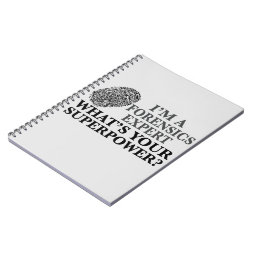 Funny Forensics Expert Notebook | Zazzle