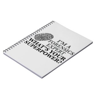 Funny Forensics Expert Notebook | Zazzle