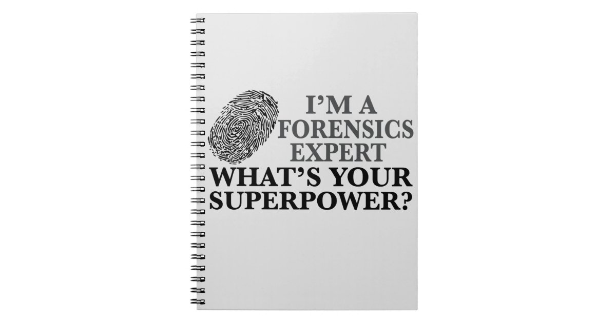 Funny Forensics Expert Notebook | Zazzle