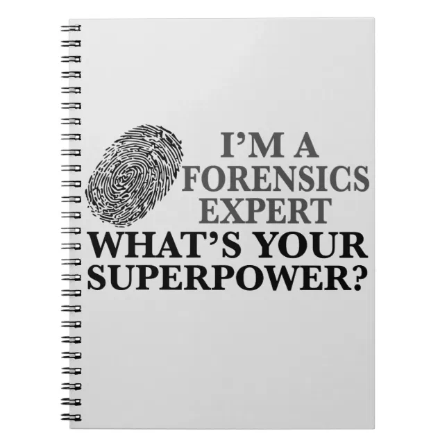 Funny Forensics Expert Notebook | Zazzle