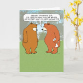 Funny Forgetful Bear in Woods Birthday Card | Zazzle