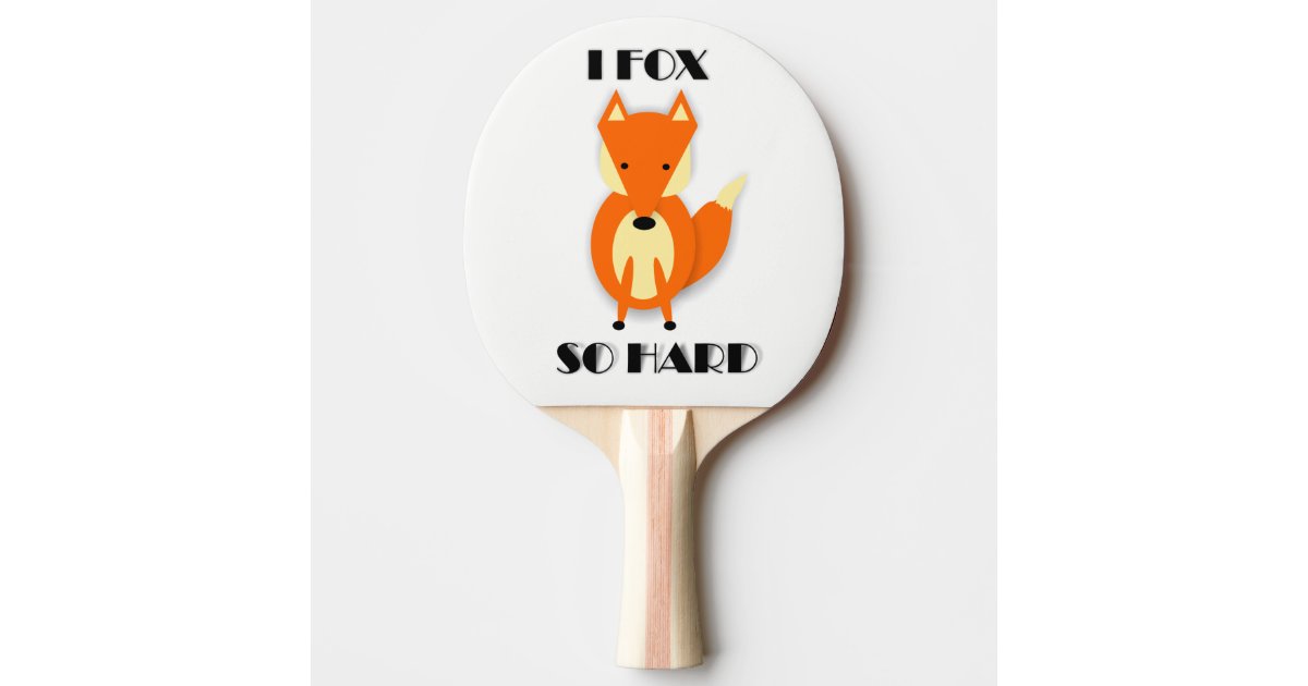 Funny Fox Cartoon Ping Pong Paddle | Zazzle