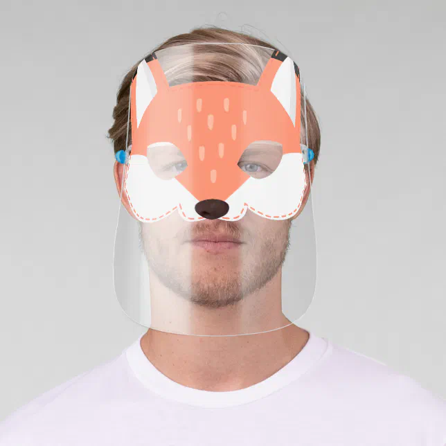 Funny Fox Face Head Cute Forest Animal Face Shield | Zazzle