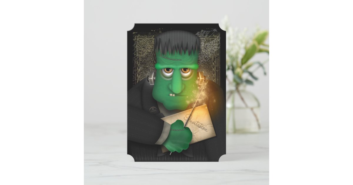 Funny Frankenstein Halloween Party Invitation | Zazzle