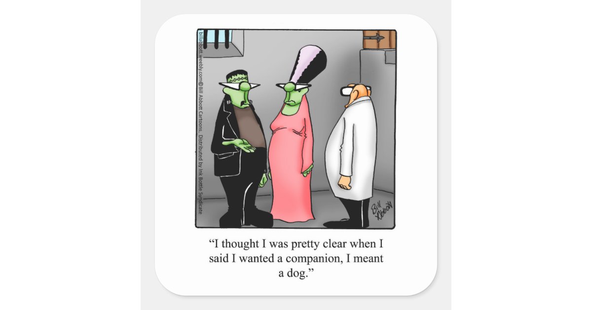 Funny Frankenstein Humor Halloween Stickers | Zazzle