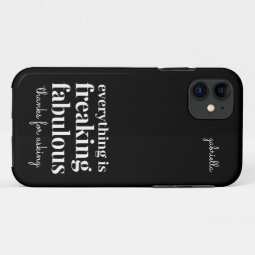 Funny Freaking Fabulous Sarcastic Black Case-Mate iPhone Case | Zazzle