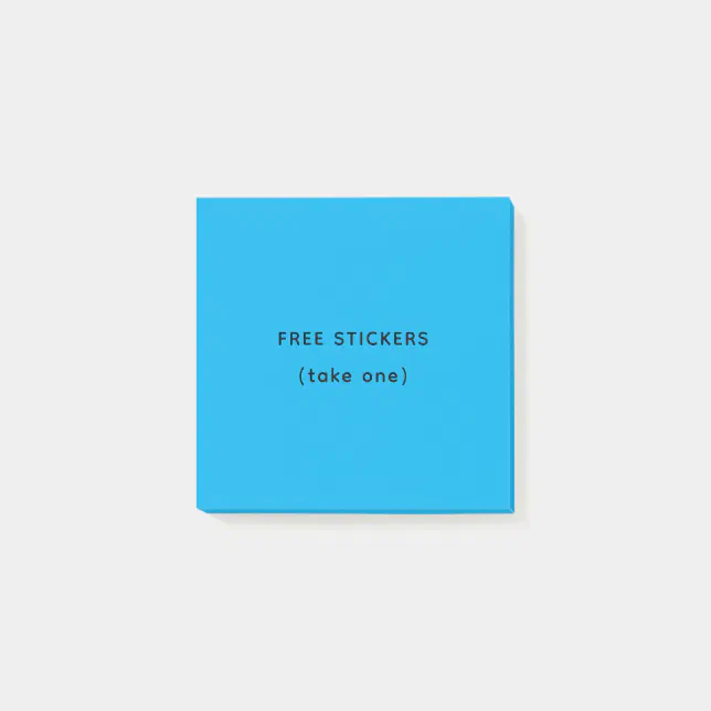 Funny Free Stickers Joke Post-it Notes | Zazzle