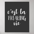 Funny French Quote in Black and White Poster | Zazzle