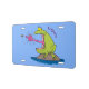 Funny frog and fly cartoon license plate | Zazzle