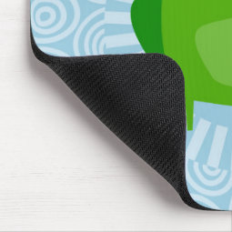 Funny Frog - Cute Froggy On Blue Mouse Pad | Zazzle