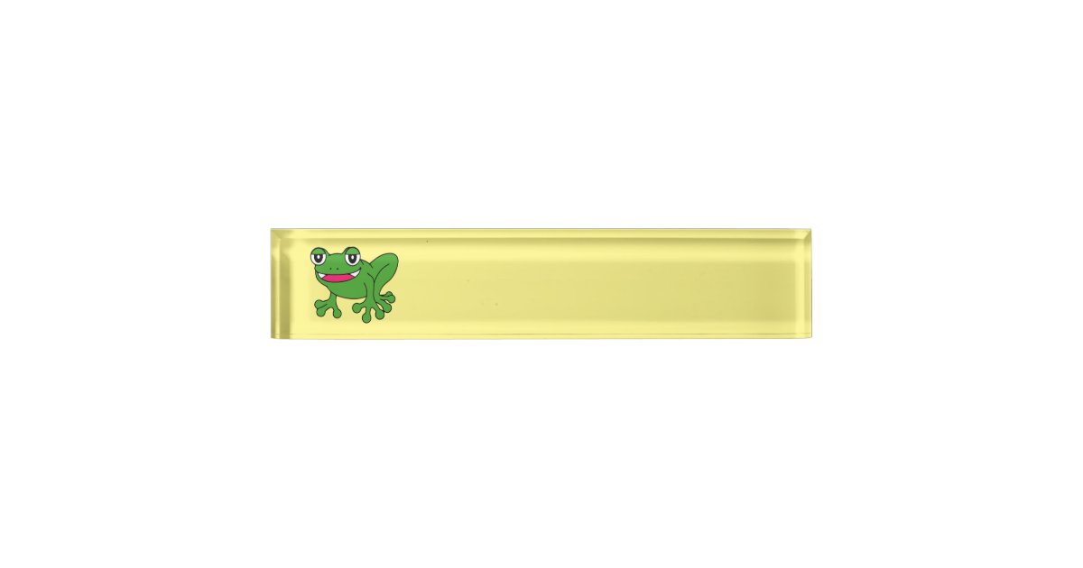 Funny frog nameplate | Zazzle