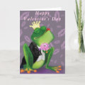 Funny Frog Prince Valentine's Day Card | Zazzle