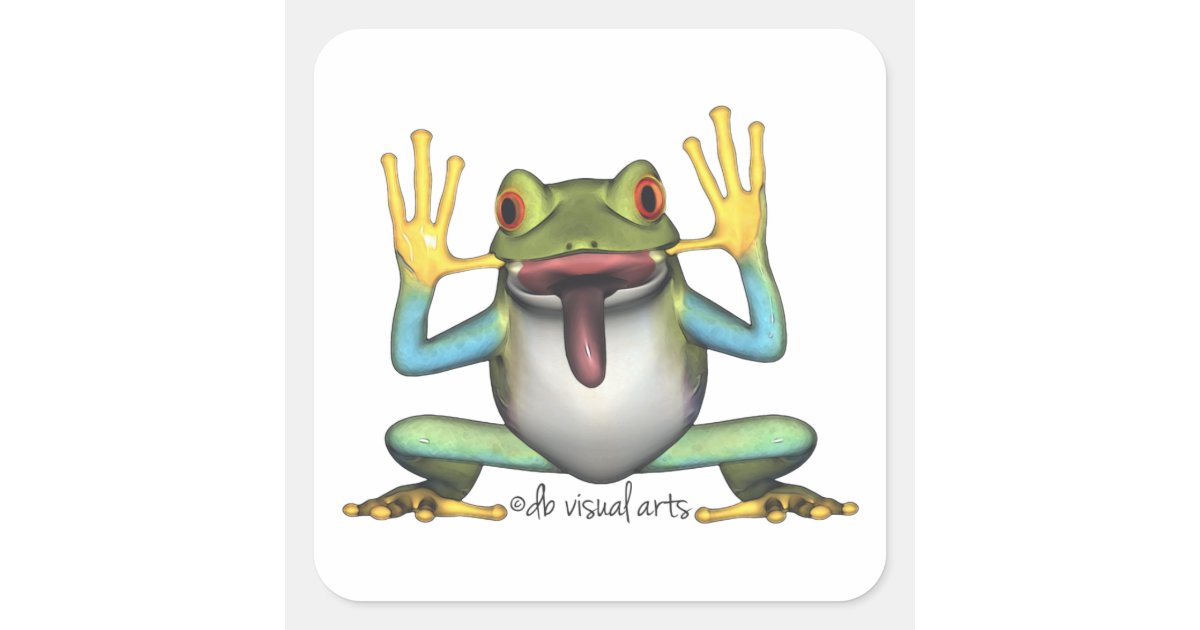 Funny Frog sticker | Zazzle
