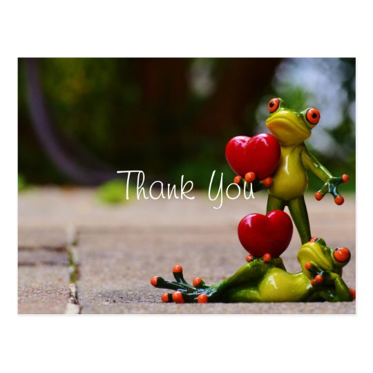 Funny Frogs Wedding Thank You Postcard | Zazzle.com