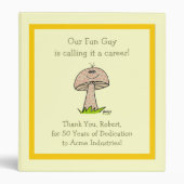 Funny Fun Guy Cartoon Cute Retirement Scrapbook 3 Ring Binder | Zazzle