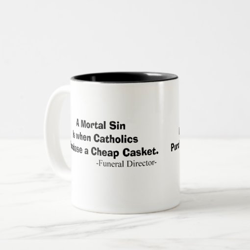 Funny Funeral Director Gifts Two-Tone Coffee Mug | Zazzle