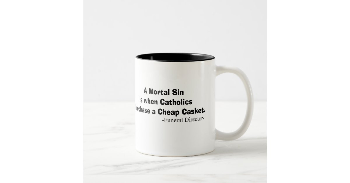 Funny Funeral Director Gifts Two-Tone Coffee Mug | Zazzle