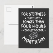 Funny Funeral Director Humor Mortician Profession Postcard | Zazzle