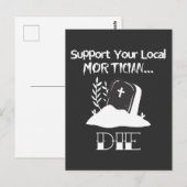 Funny Funeral Director Humor Mortician Support Postcard | Zazzle