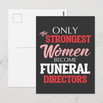 Funny Funeral Director Woman Mortician Mom Postcard | Zazzle