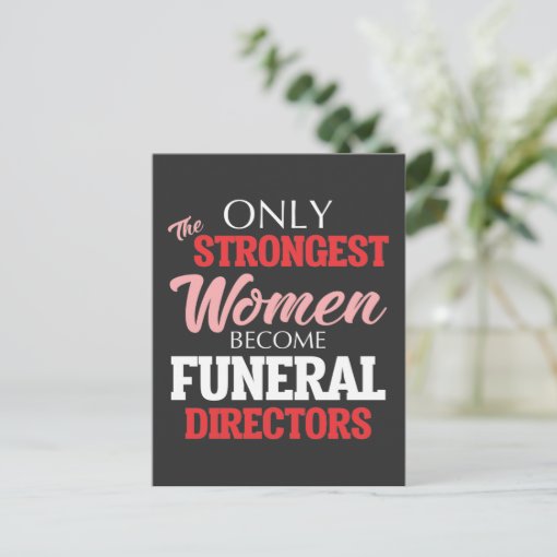 Funny Funeral Director Woman Mortician Mom Postcard | Zazzle