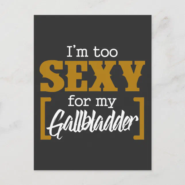 Funny Gallbladder Surgery Recovery Get Well Postcard | Zazzle