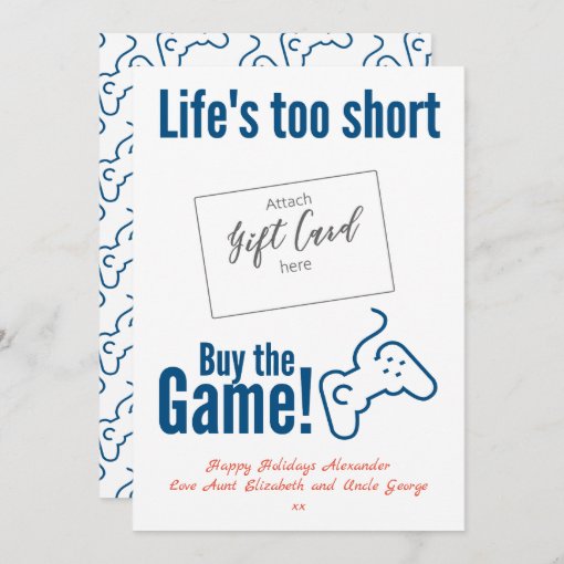 Funny Gamer Gift Card Holder | Zazzle