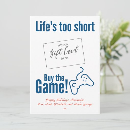 Funny Gamer Gift Card Holder | Zazzle