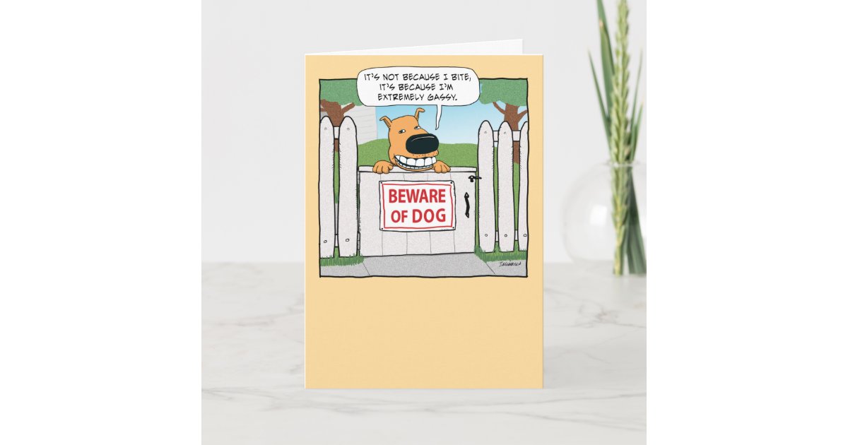Funny Gassy Farty Dog Birthday Card | Zazzle