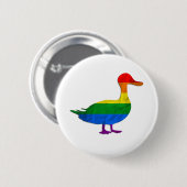 Funny Gay and Lesbian Pride Duck, Quack Quack Pinback Button | Zazzle