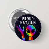 Funny GAYLIEN LGBT+ Gay Pride Button | Zazzle