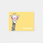 Funny Geek Giraffe Yellow Post-it Notes | Zazzle