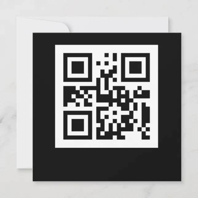 Funny Geek Human QR Code Barcode Code Scanner Invitation | Zazzle
