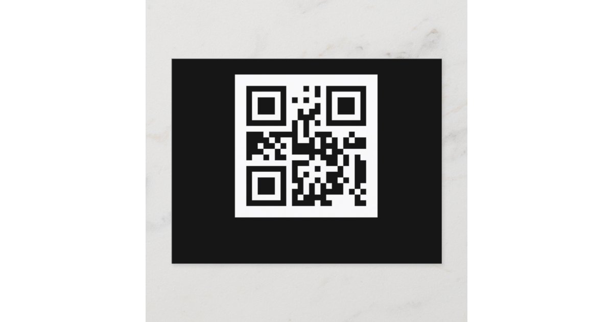 Funny Geek Human QR Code Barcode Code Scanner Postcard | Zazzle