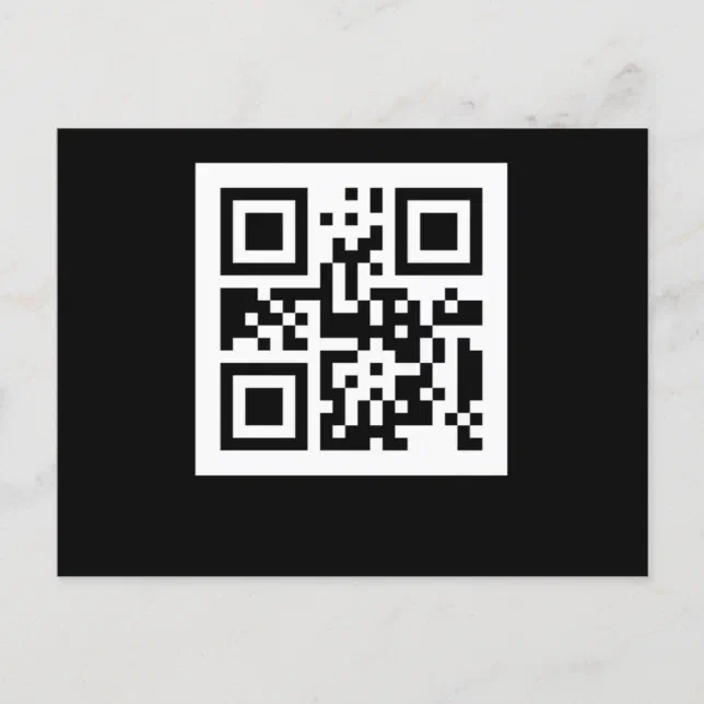 Funny Geek Human QR Code Barcode Code Scanner Postcard | Zazzle