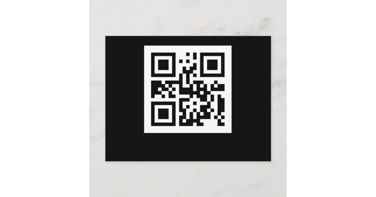 Funny Geek Human QR Code Barcode Code Scanner Postcard | Zazzle