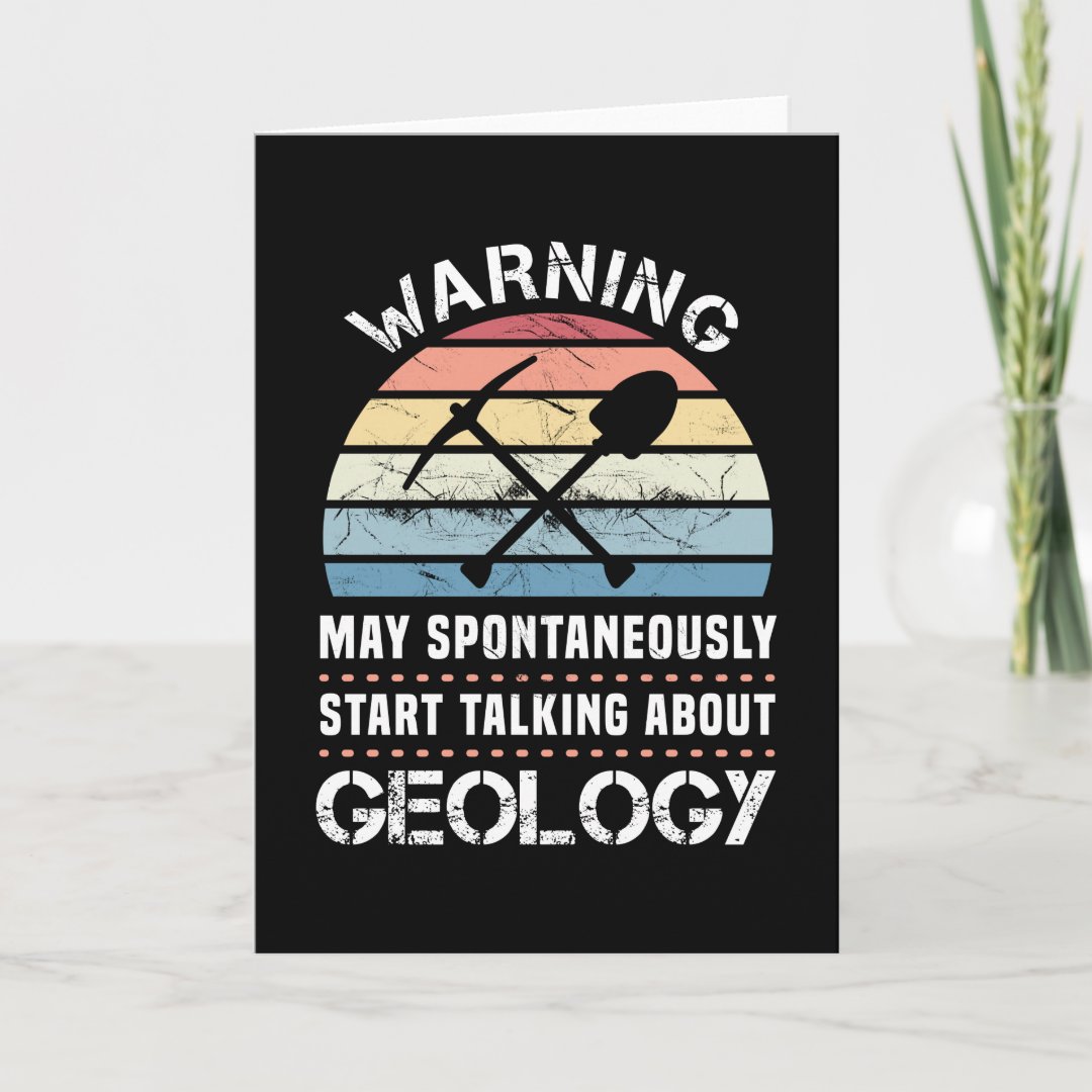 Funny Geology Sunset Gift for Geologist Card | Zazzle