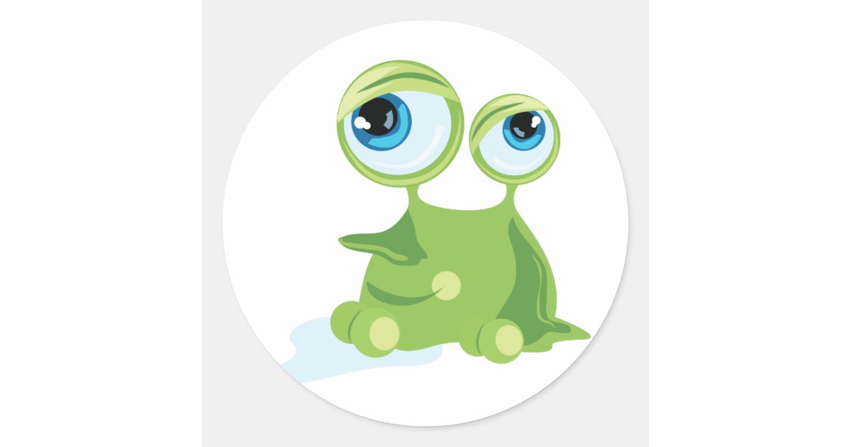 Funny Germ Classic Round Sticker | Zazzle